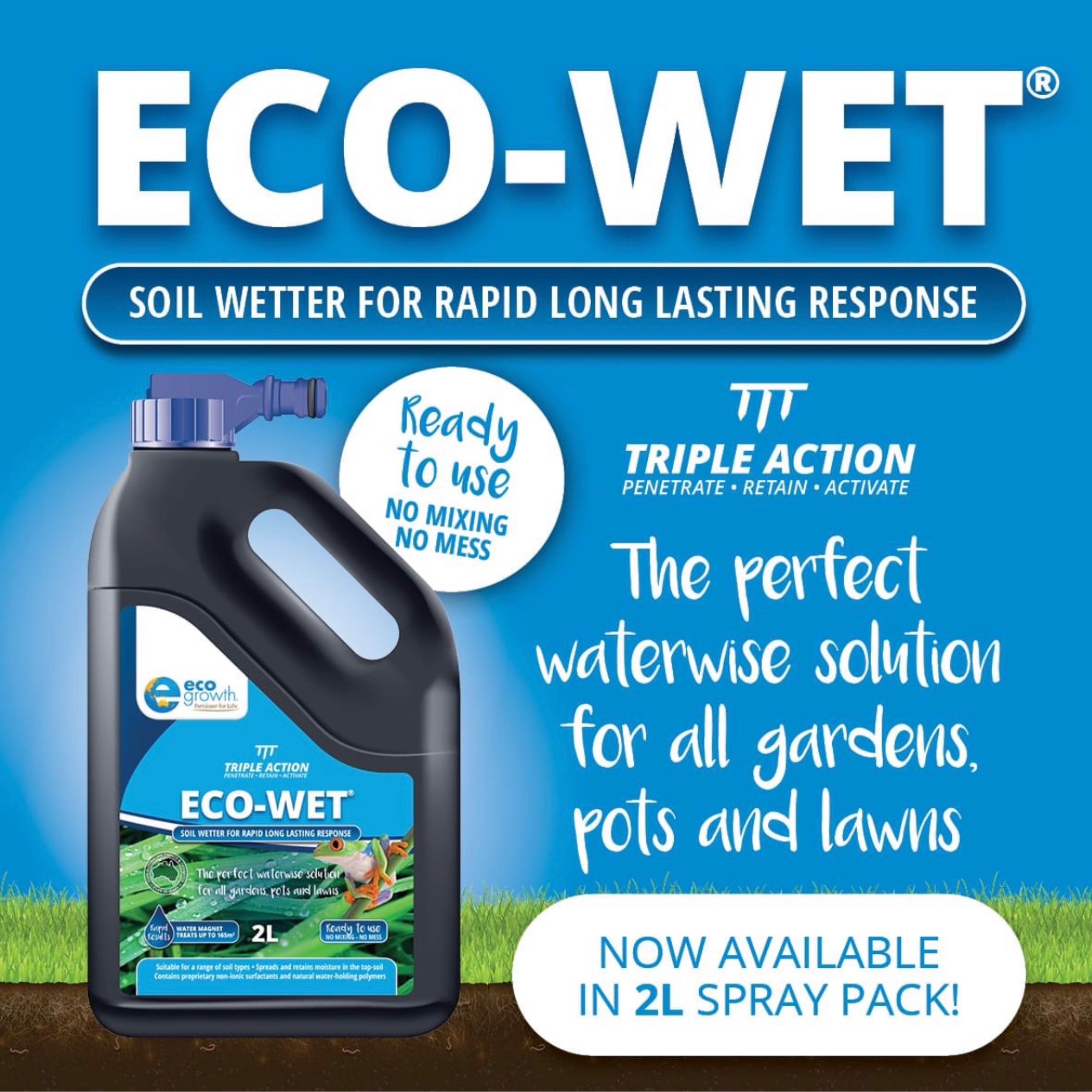 Eco Growth Eco-Wet 2L RTU Spray | Newman Feed and Pet Supplies